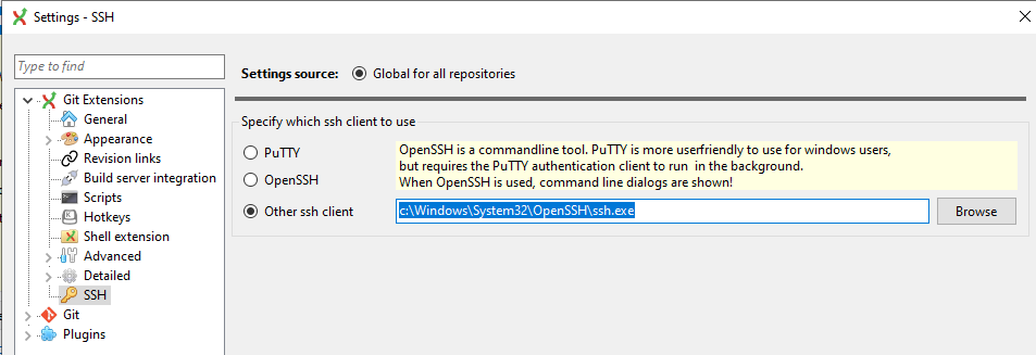 Git Extensions asks for SSH passphrase when using OpenSSH as ssh client · Issue #9646 ...