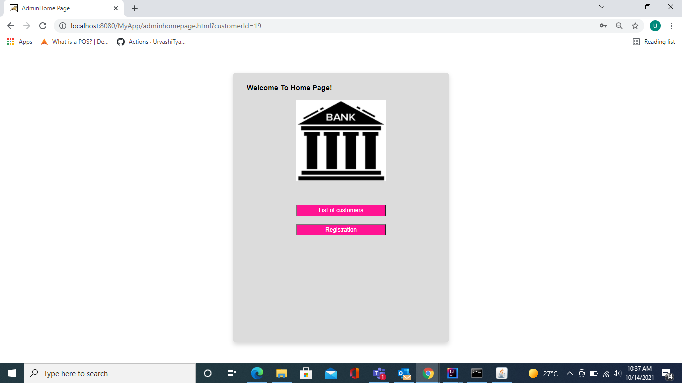 GitHub - UrvashiTyagii/mybank: MyBank Project