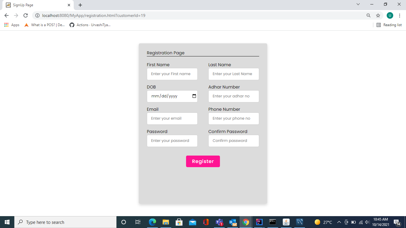 GitHub - UrvashiTyagii/mybank: MyBank Project