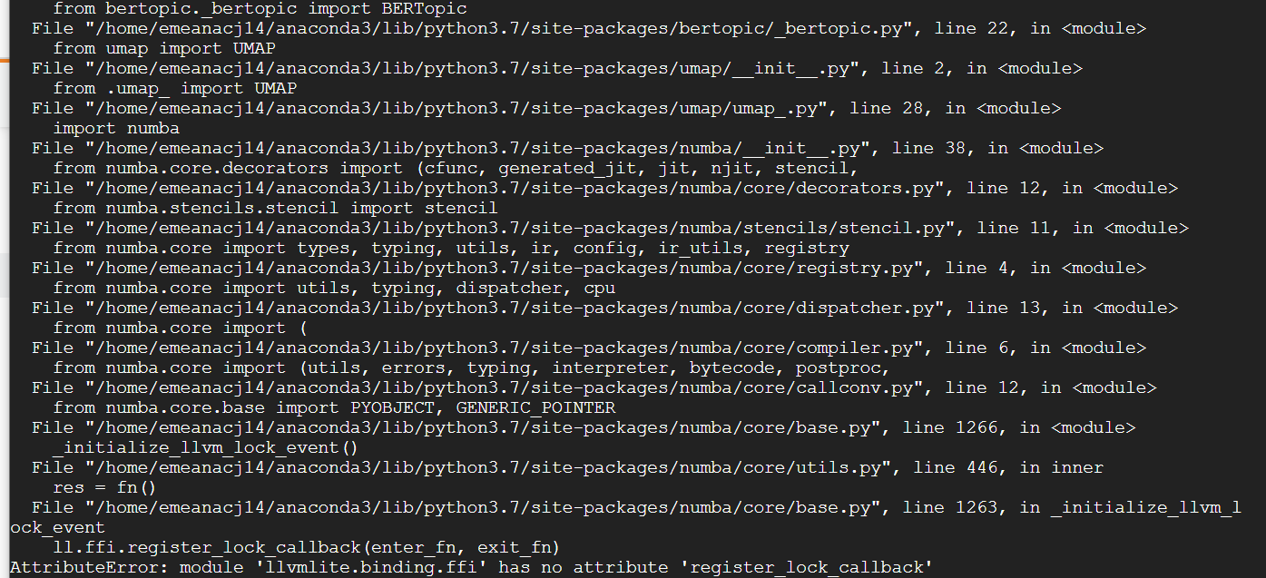 Error when importing BERTopic in GCP AI Platform · Issue #397 · MaartenGr/BERTopic · GitHub