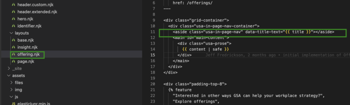 Update in-page navigation on offering pages - Target production no later than 4/6 · Issue #172 ...