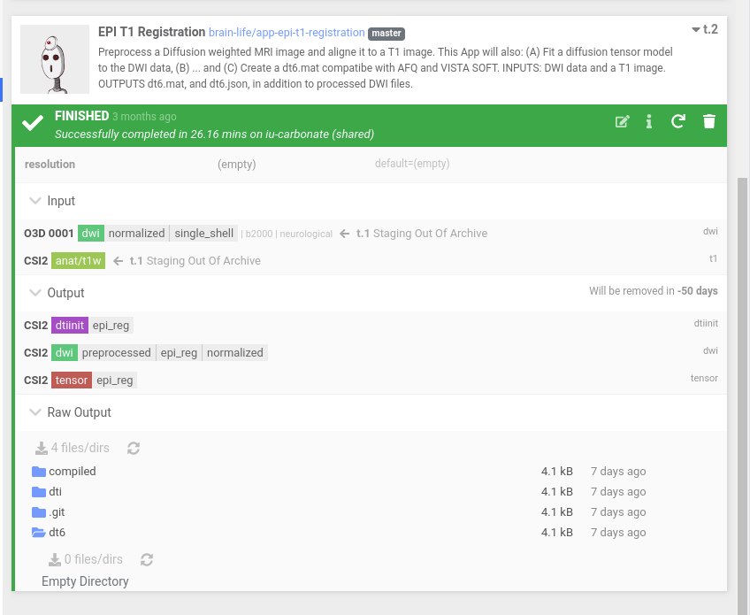 App not working (but finishing successfully?) · Issue #1 · brainlife/app-epi-t1-registration ...