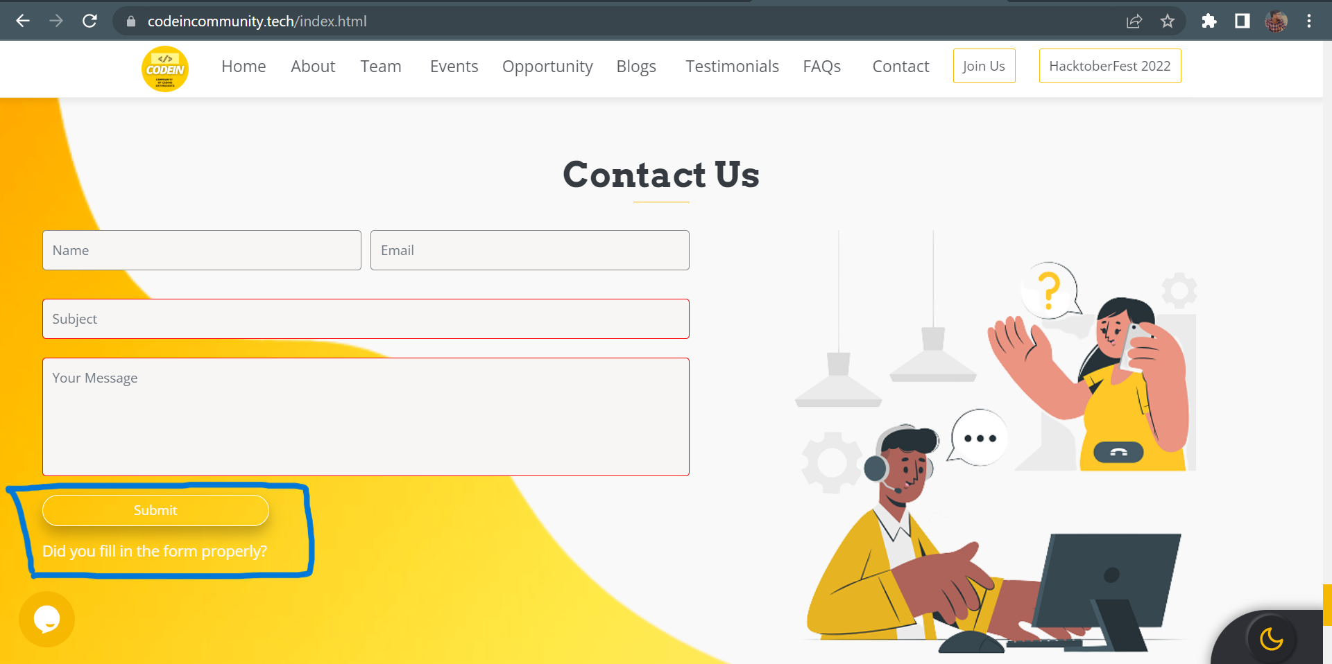 Text not properly visible · Issue #452 · SauravMukherjee44/CodeIN-Community-Website · GitHub