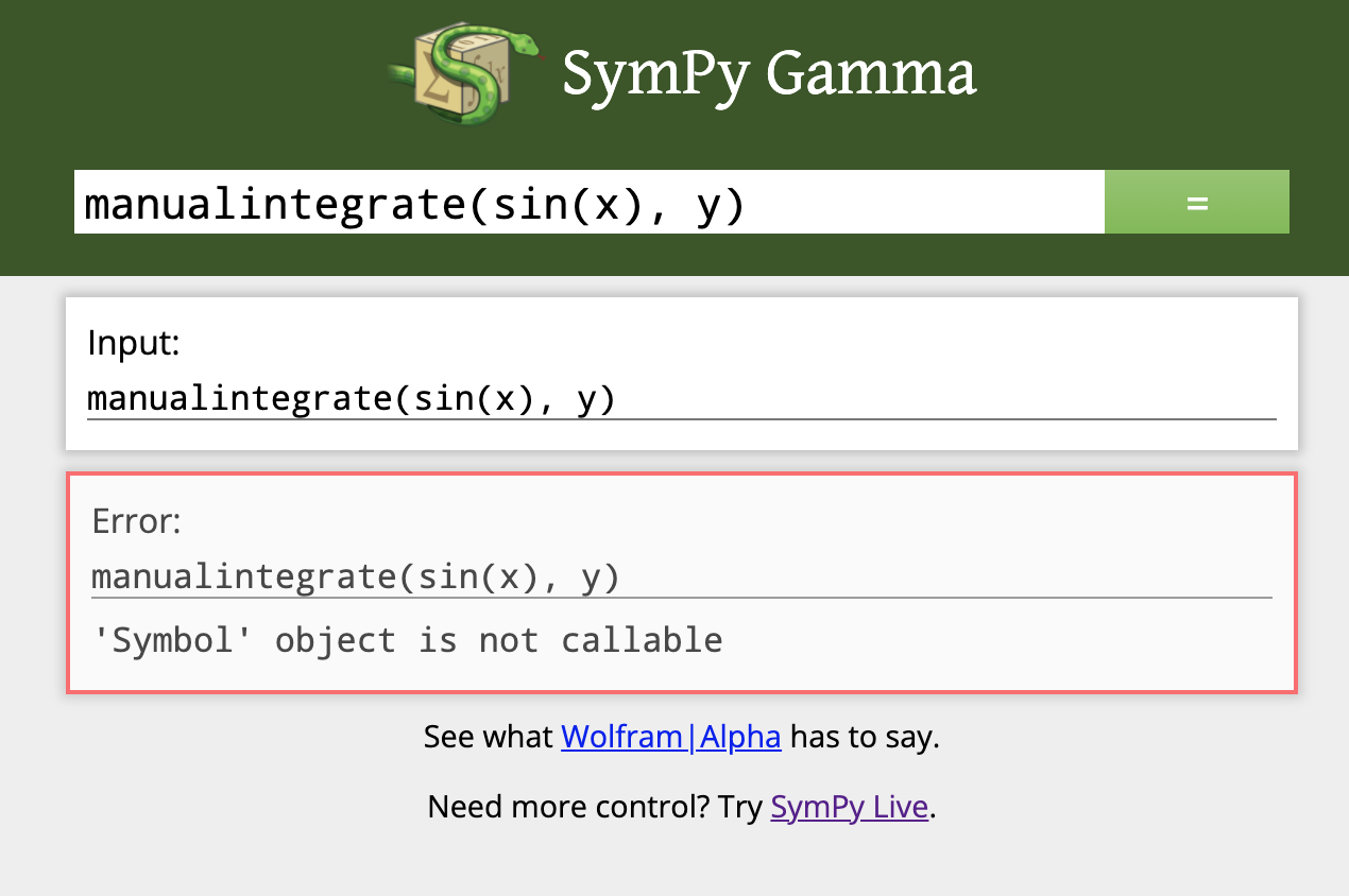 manualintegrate outputs wrong result · Issue #22757 · sympy/sympy · GitHub