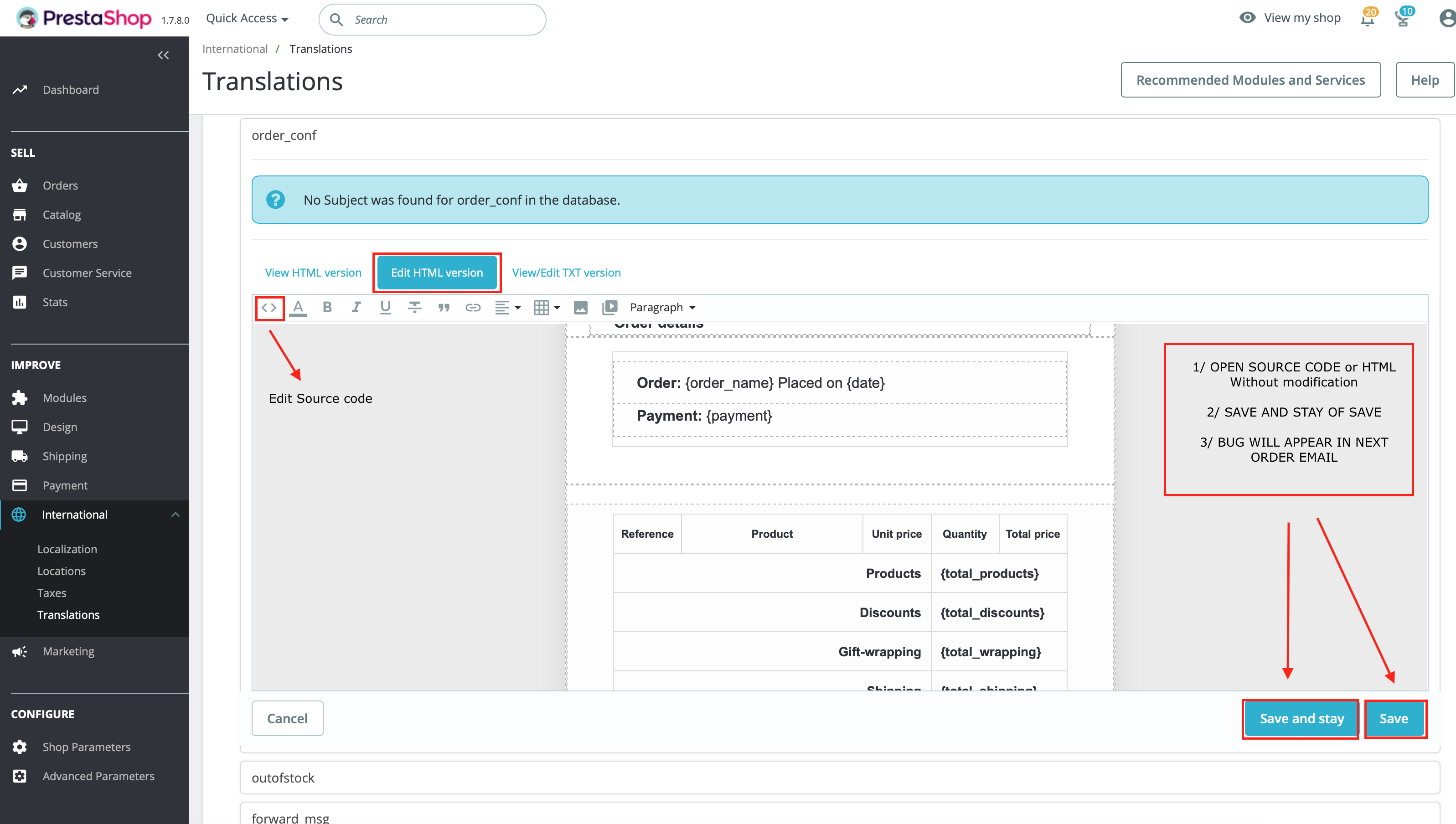 Order confirmation Error Display PS 1 7 7 7 Issue 26222 PrestaShop 