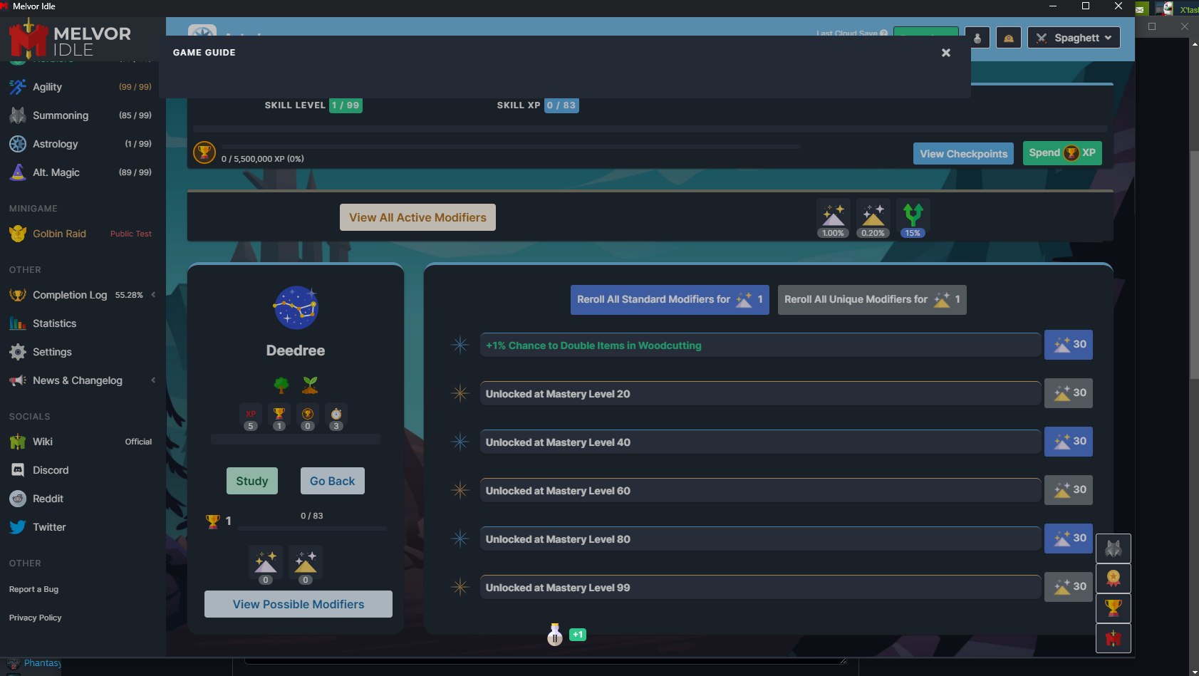[Bug]: Astrology guide not showing when clicking Astrology skill symbol on skill page. · Issue ...