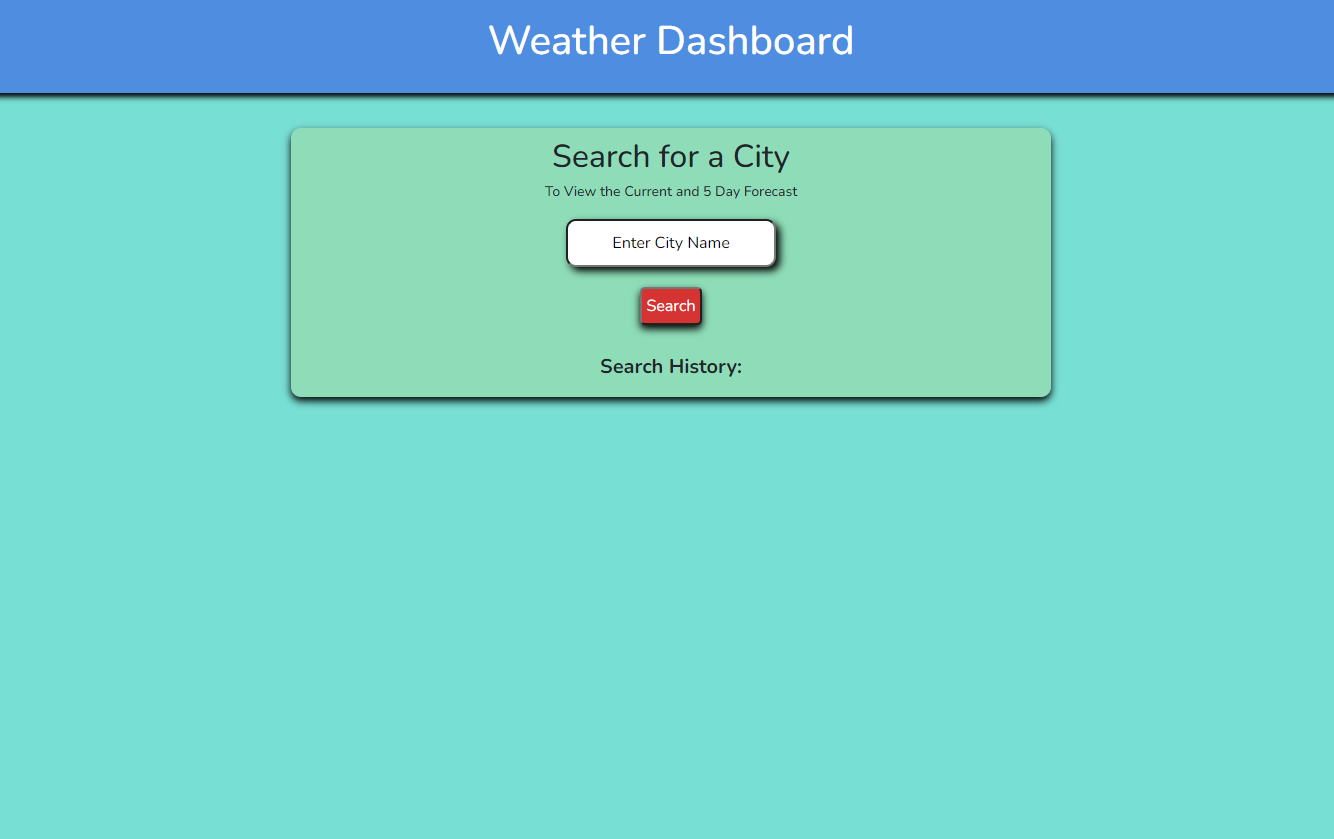 GitHub - Jo37973/Weather-Dashboard