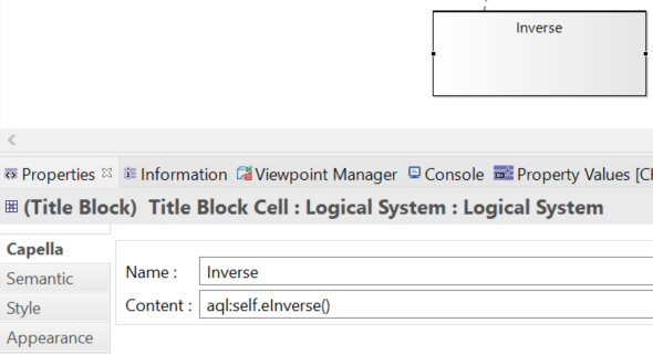 eInverse() doesn't work in Title block expression · Issue #2639 · eclipse-capella/capella · GitHub