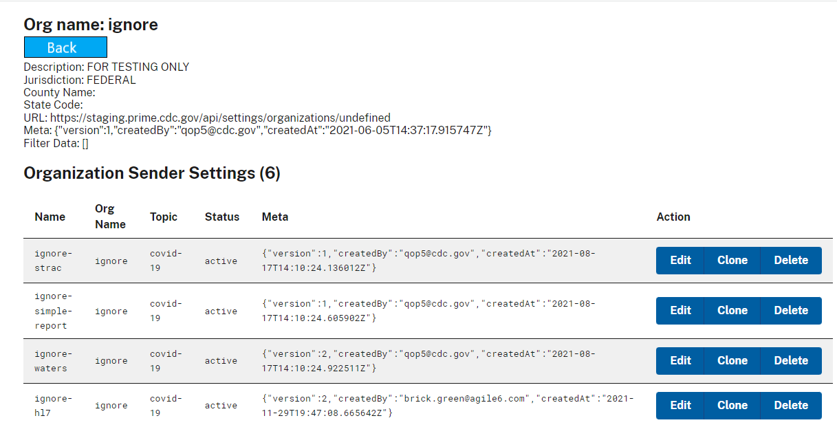 Admin Settings: add back button to org edit page · Issue #4122 · CDCgov/prime-reportstream · GitHub