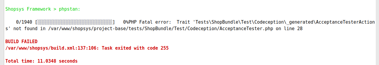 Phing Coding Standard Check Fails On Phpstan Run · Issue 382 · Shopsys Shopsys · Github