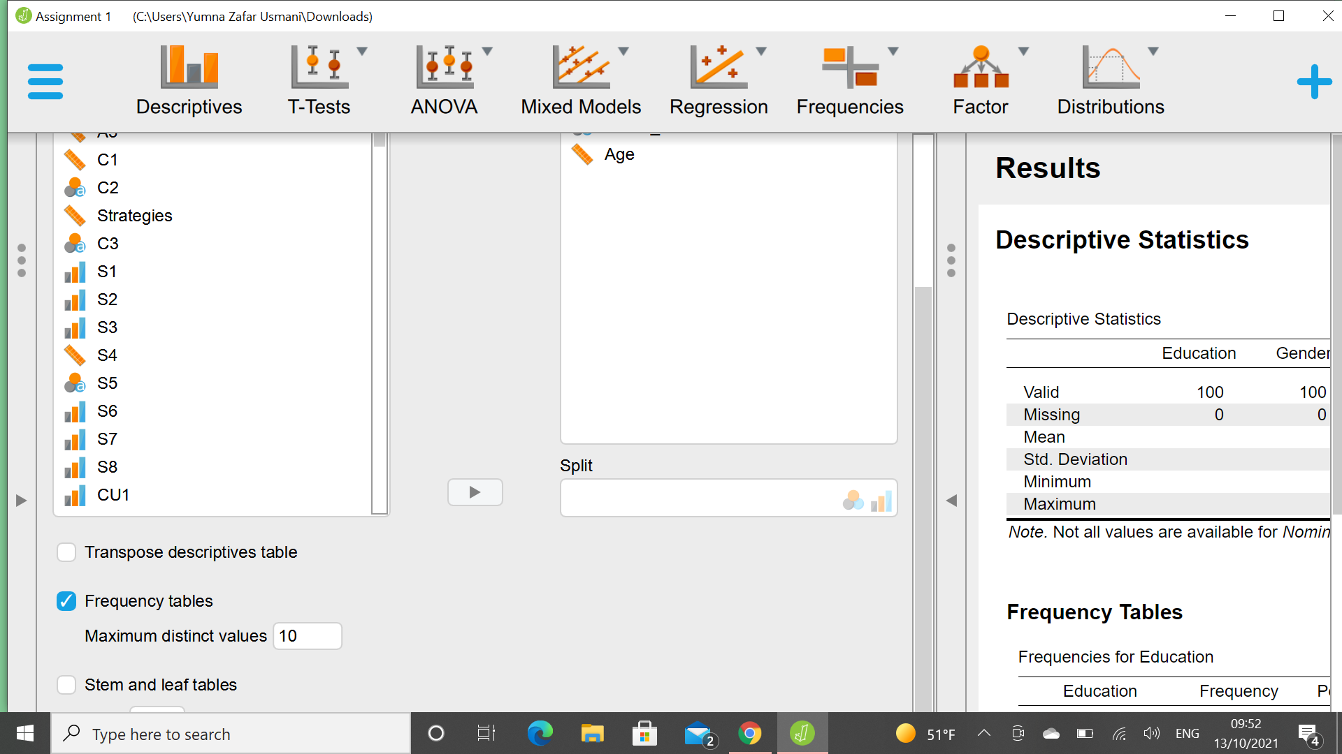 [Bug]: JASP refuses to show all the features · Issue #1458 · jasp-stats ...