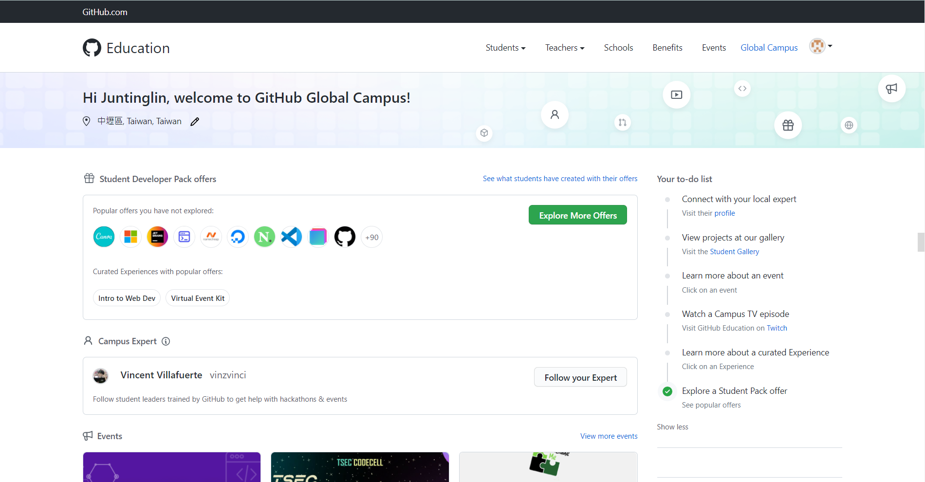 🐱‍💻申請github education有多殺!付費資源通通免費~拿到pro級標籤 · NCU-GS4719-Python Python ...