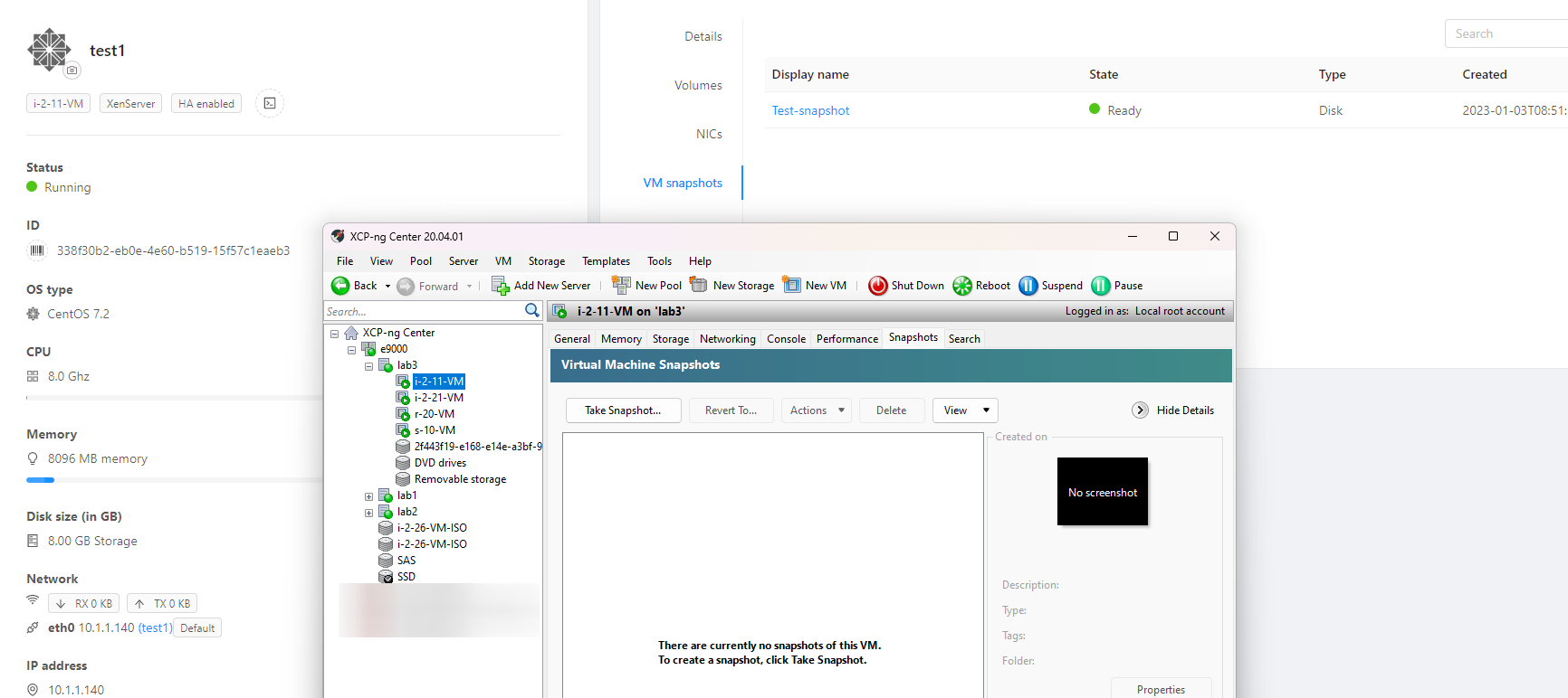 Snapshots desappear after rebot instance from CS. XCP-NG hypervisor · Issue #7043 · apache ...
