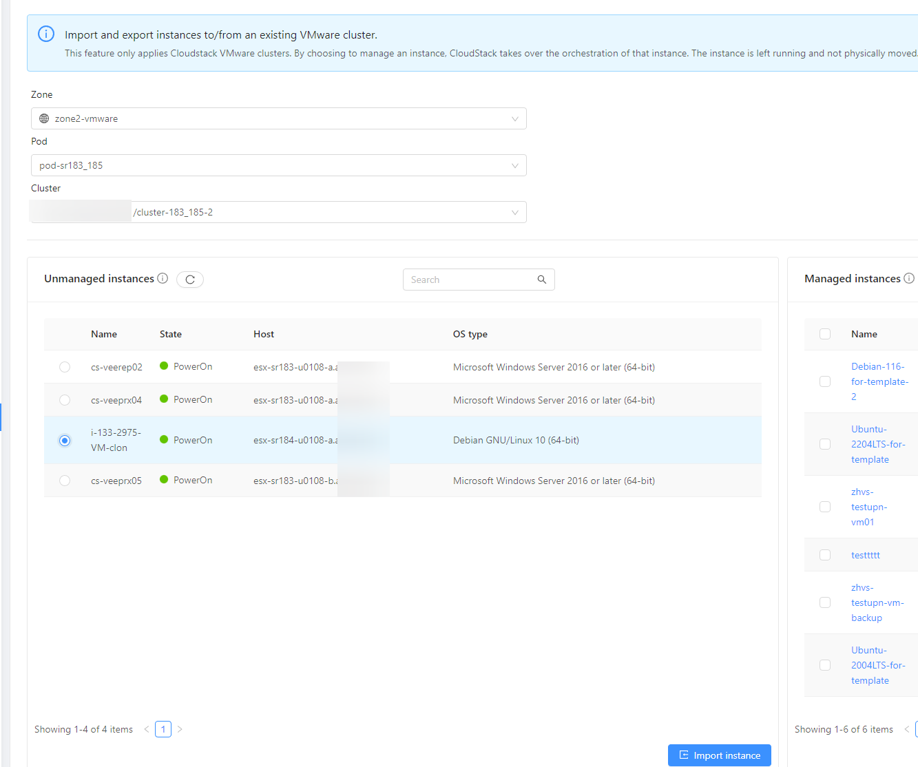 Unable To Import Instance From Vmware To Cs · Issue 7420 · Apachecloudstack · Github