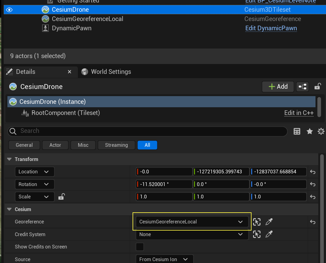 Support geolocating tilesets in Unreal · Issue #813 · CesiumGS/cesium-unreal · GitHub