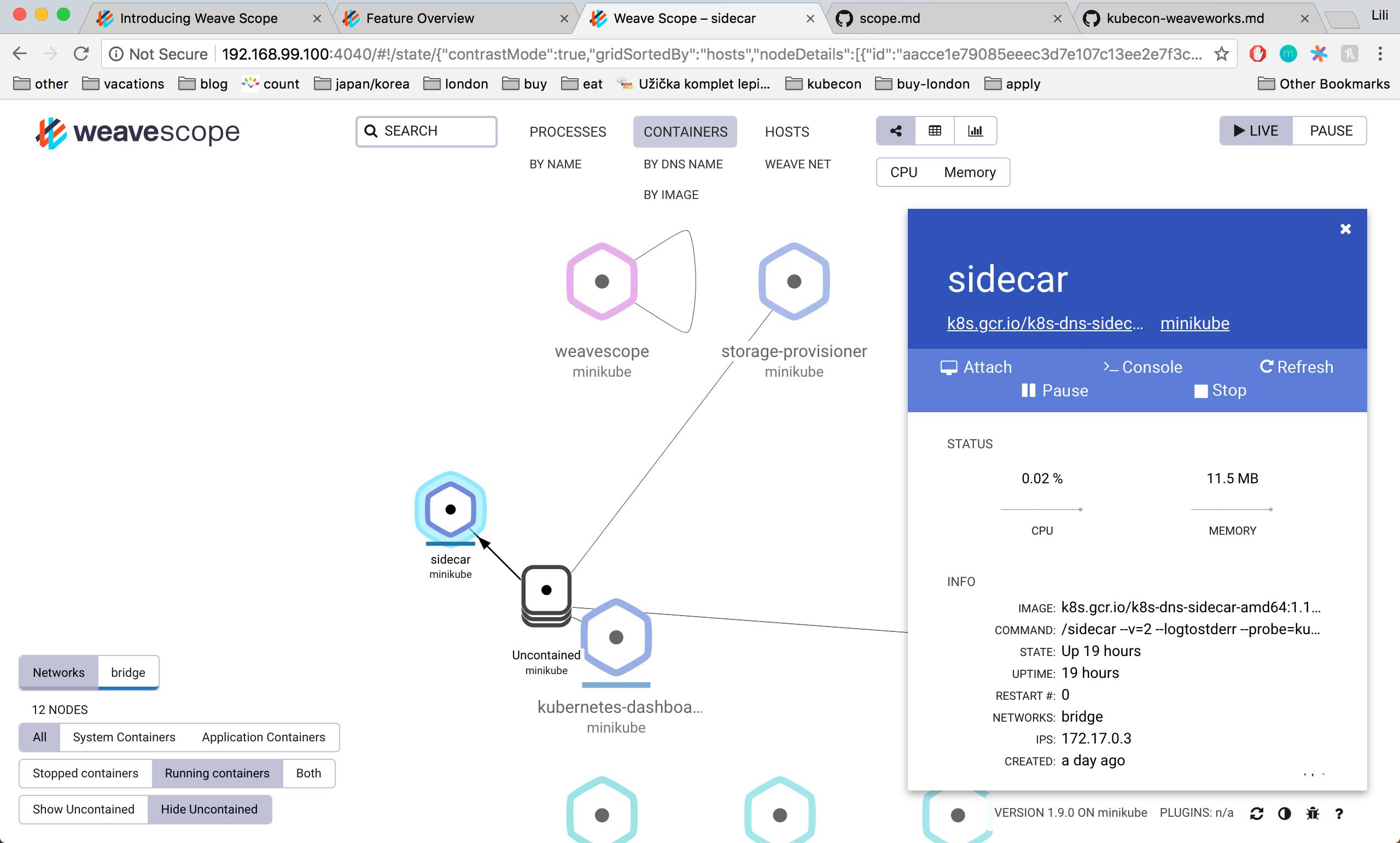 Add labels to Inspector action icons · Issue #3357 · weaveworks/scope · GitHub