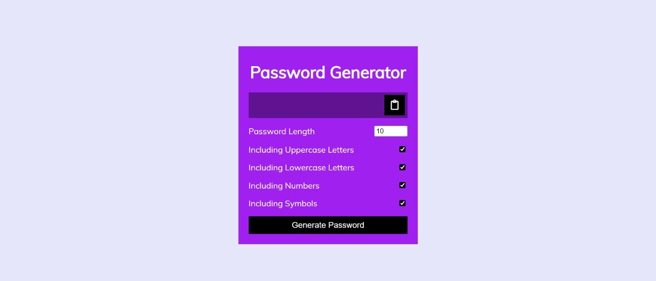 GitHub - ayushipal671/password_generator: Password Generator using HTML, CSS and JavaScript