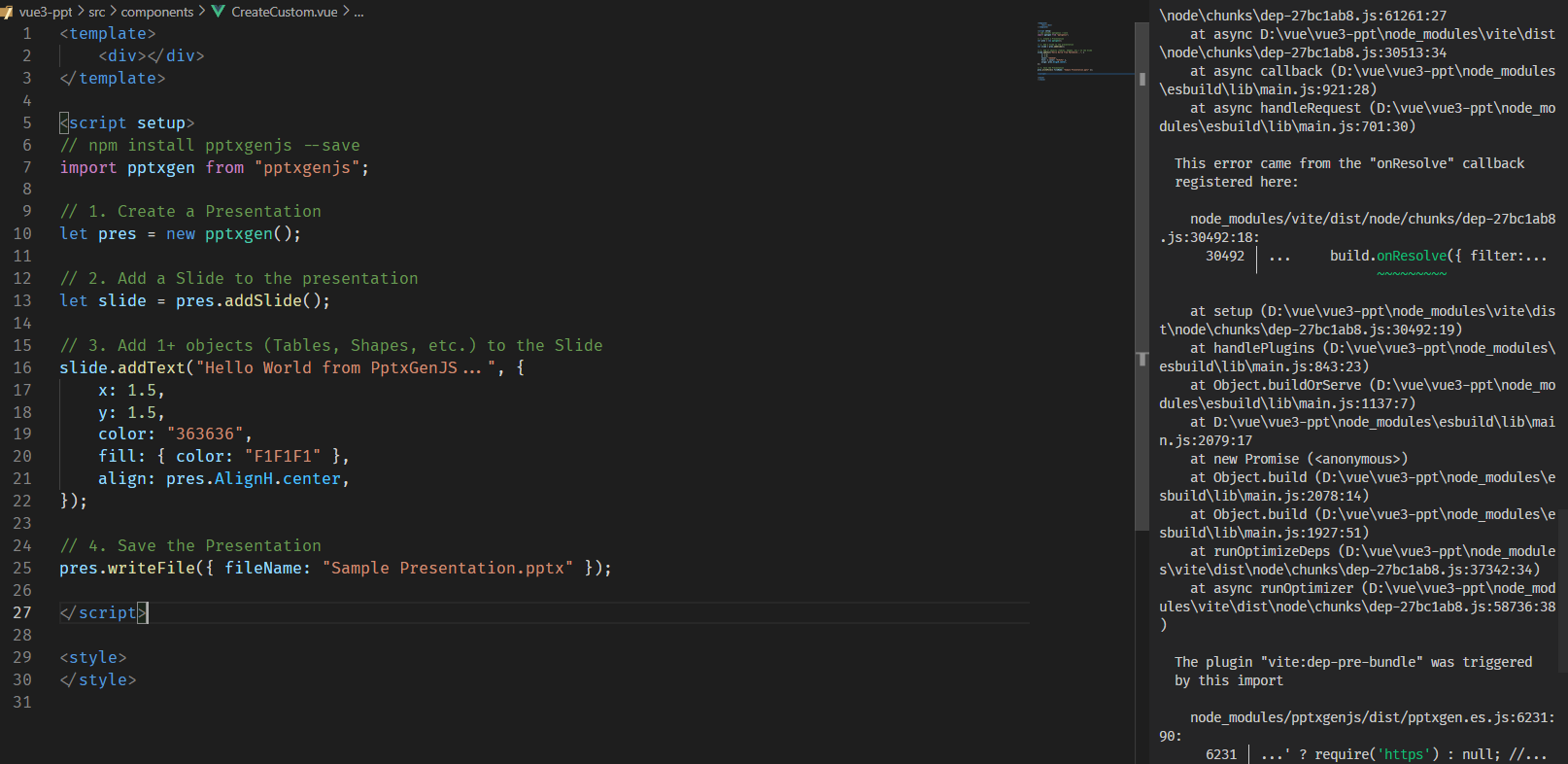 Why vite2+vue3 can't operate "Pptxgenjs" · vitejs vite · Discussion #7873 · GitHub