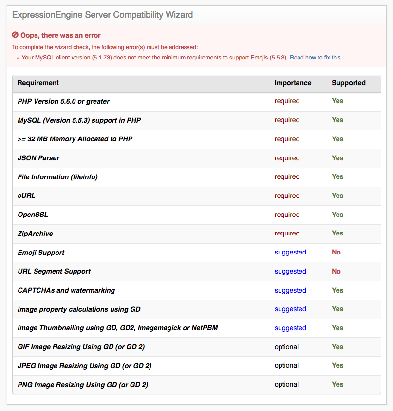 ExpressionEngine Server Compatibility Wizard apparently misreporting on Nexcess server · Issue ...