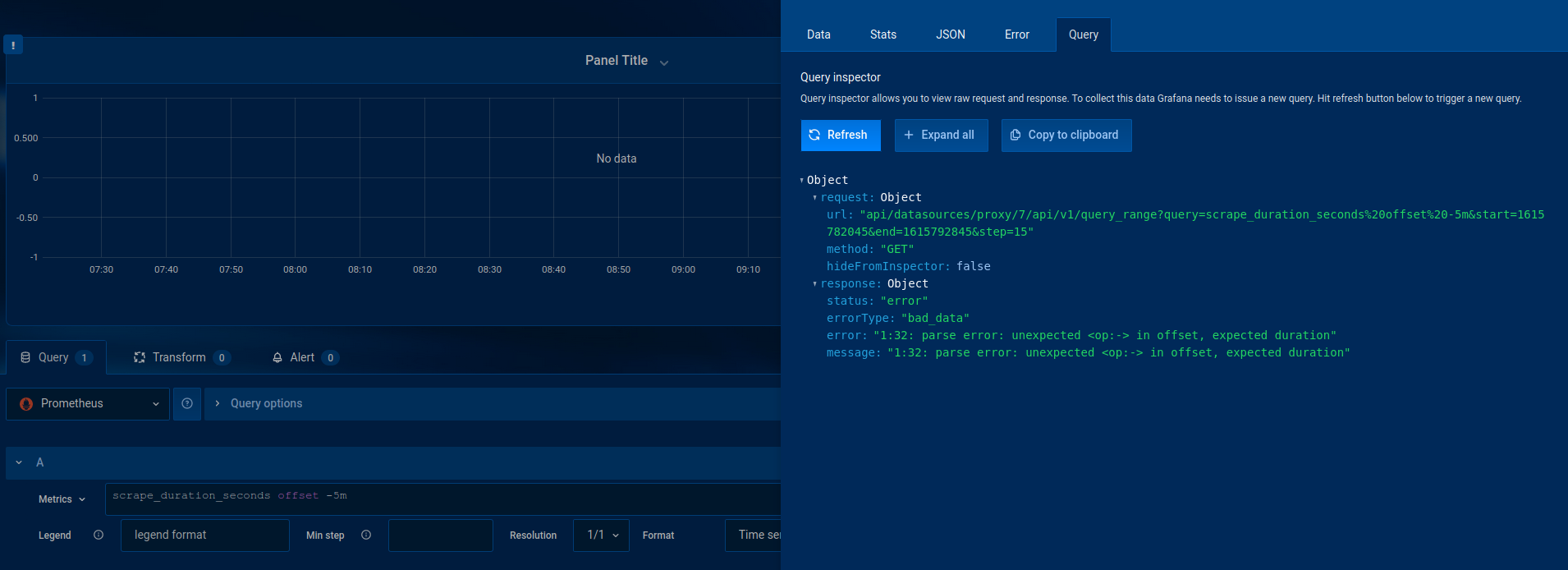 PromQL: Allow negative (i.e. "future") offset · Issue #6282 · prometheus/prometheus · GitHub