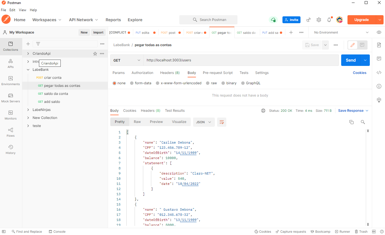 GitHub - Carlisegd/LabeBank: IWFS: Sistema Bancário - atividade do curso da Labenu