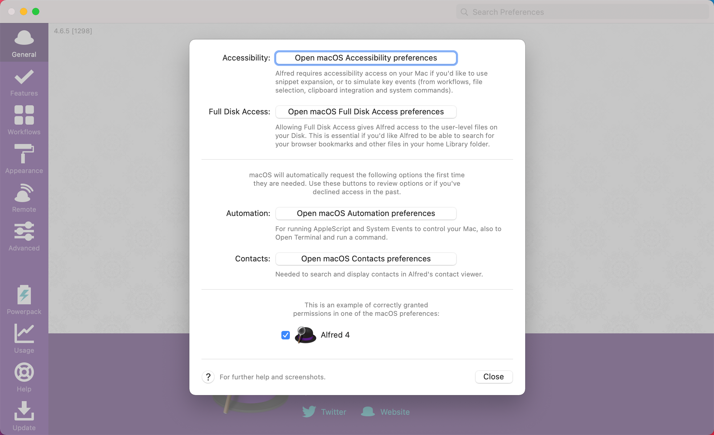 Alfred权限设置 · Issue #103 · alanhe421/alfred-workflows · GitHub