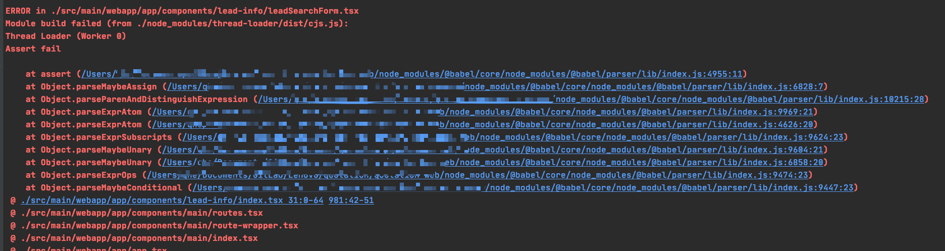 Assert Fail · Issue 11510 · Babel Babel · Github