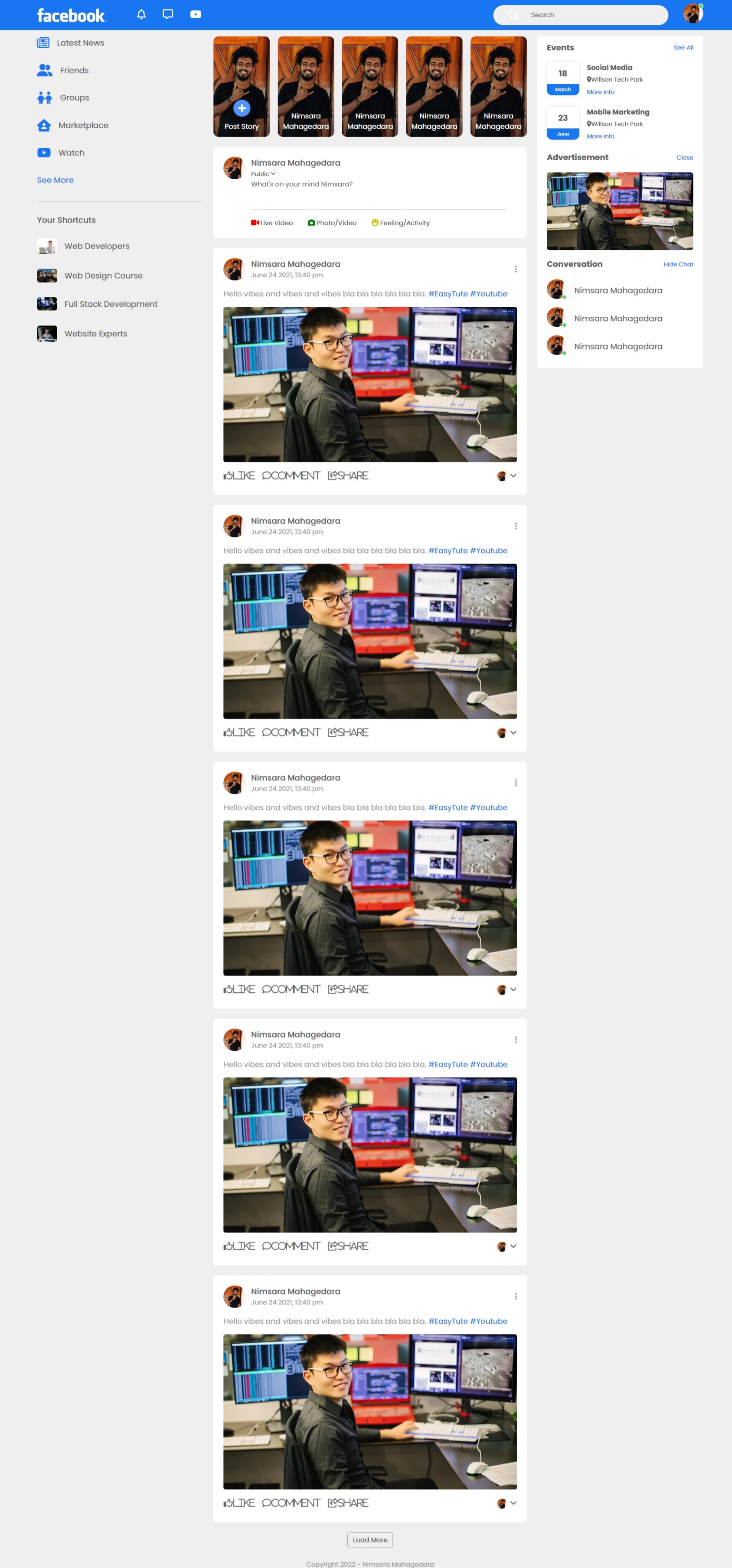 GitHub - Nimsaramahagedara/Facebook-Clone
