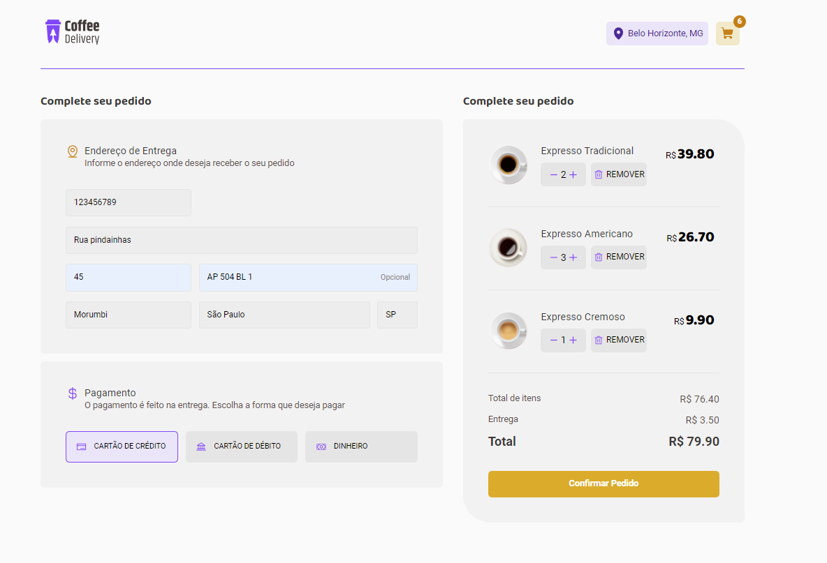 GitHub - afchamis21/RocketCoffee: Projeto de estudo criado na trilha de React.js do curso Ignite ...