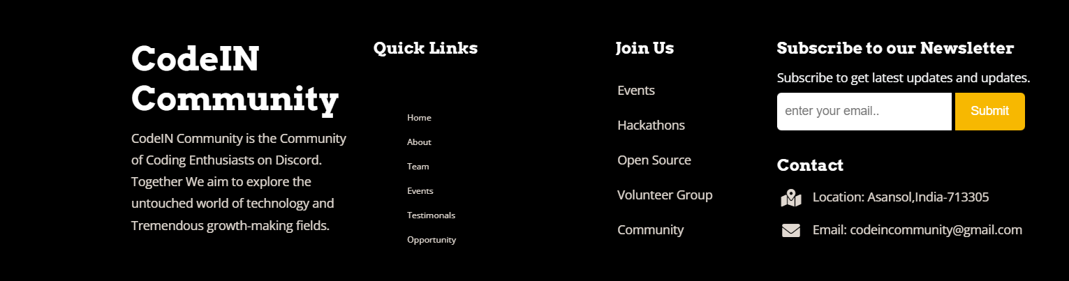 strange behavior of quick links and join us in blog page · Issue #554 · SauravMukherjee44/CodeIN ...