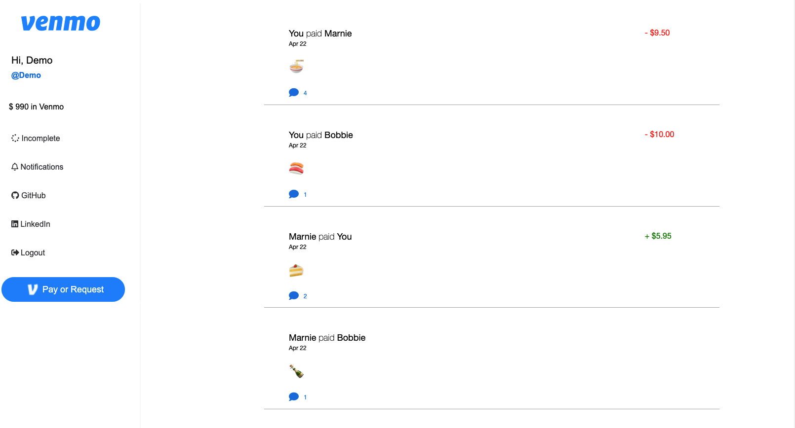 GitHub - jonathancchsu/venmo-clone