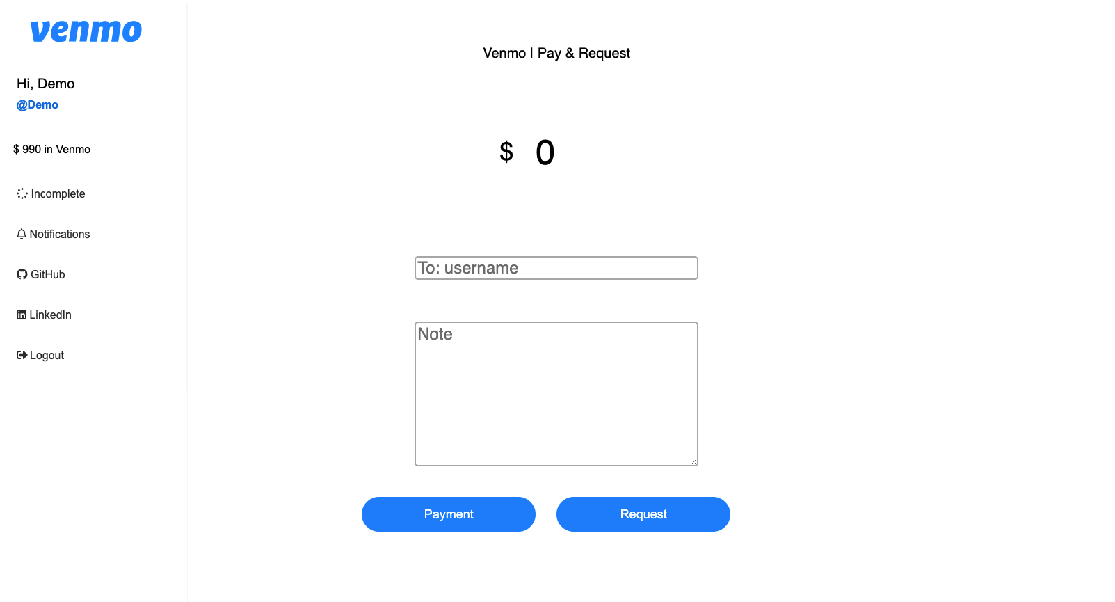 GitHub - jonathancchsu/venmo-clone