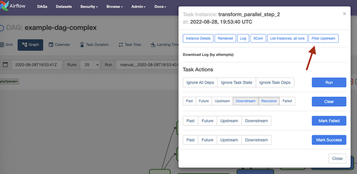 Graph Ui Add Filter Downstream And Filter Downstream And Upstream · Issue 28847 · Apacheairflow