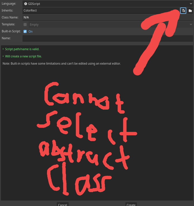 Allow Inherit From `basebutton` When Creating New Script · Issue 8101 · Godotenginegodot 1334