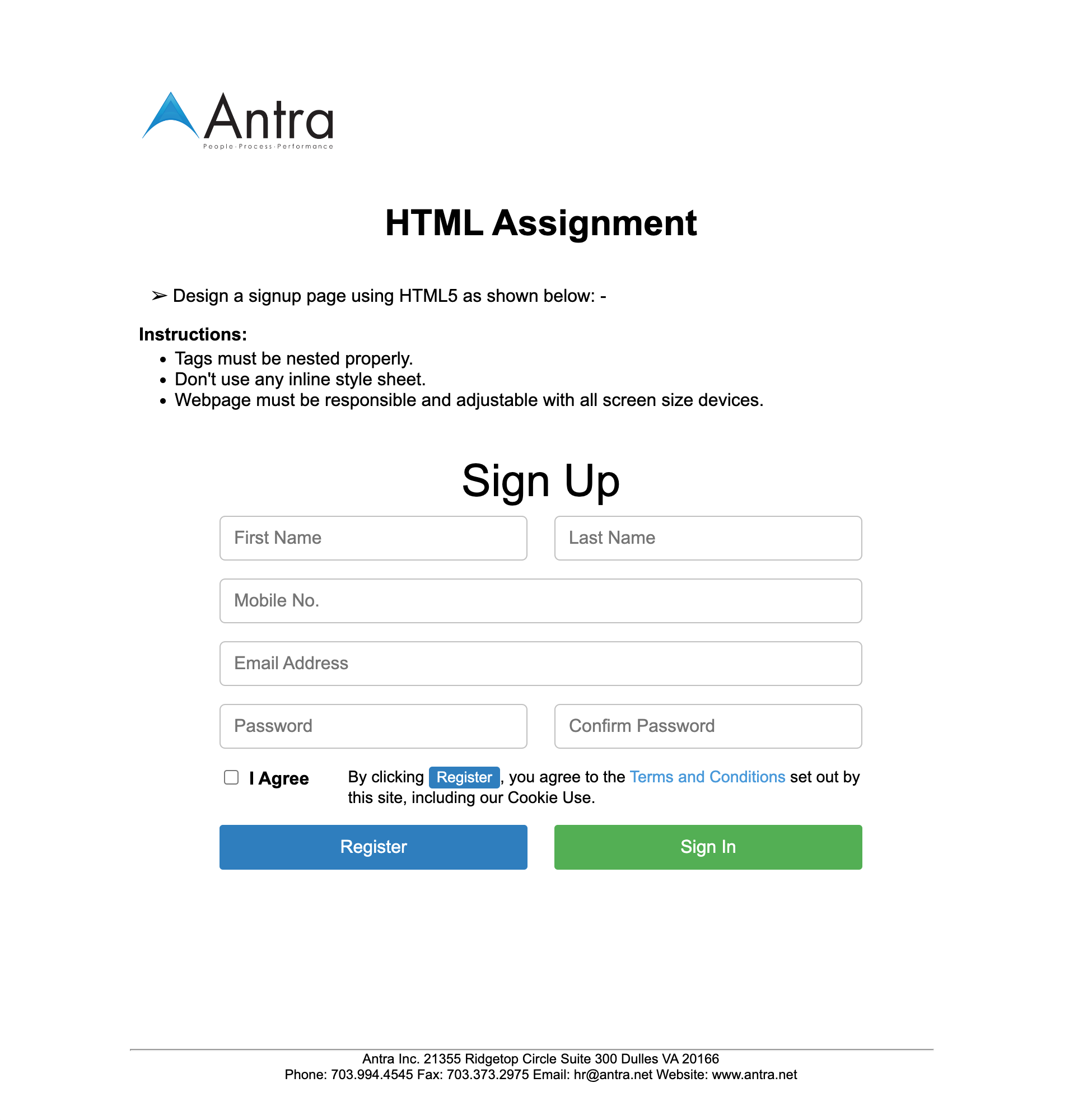 GitHub - haiexcd/Antra-Html-Assignment: html/css assignment