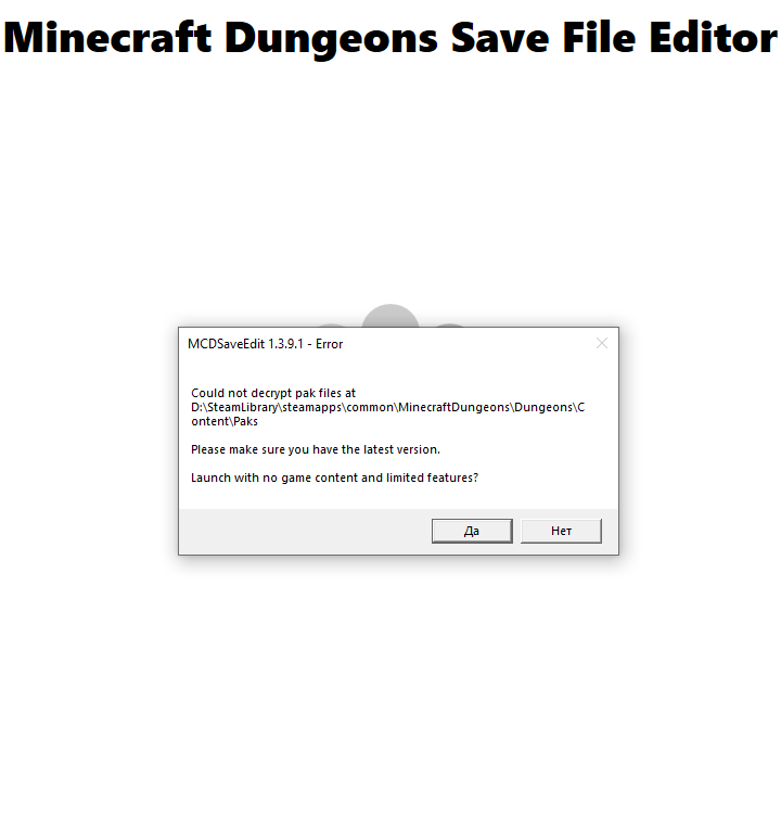 How i can fix it?? · Issue #88 · CutFlame/MCDSaveEdit · GitHub
