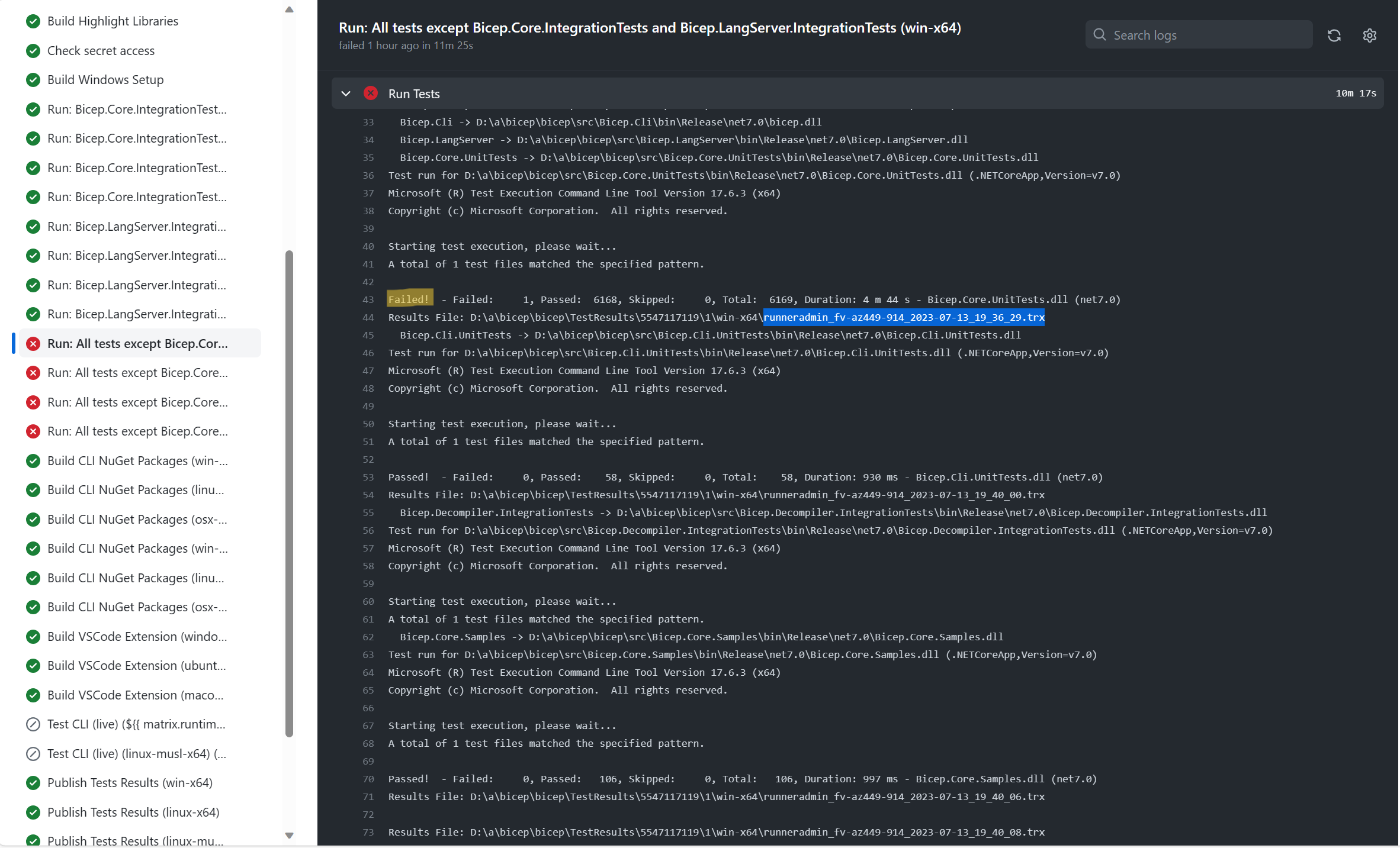 More Readable Names For Test Results Files From Github Build Logs