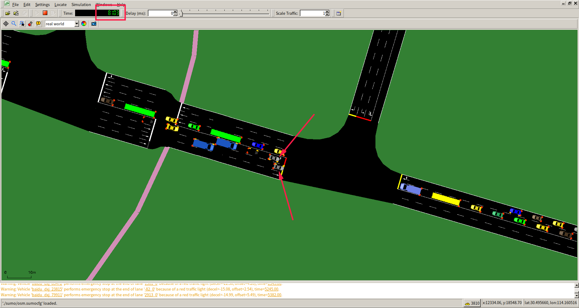 At the intersection, left turning and right turning vehicles get stuck ...