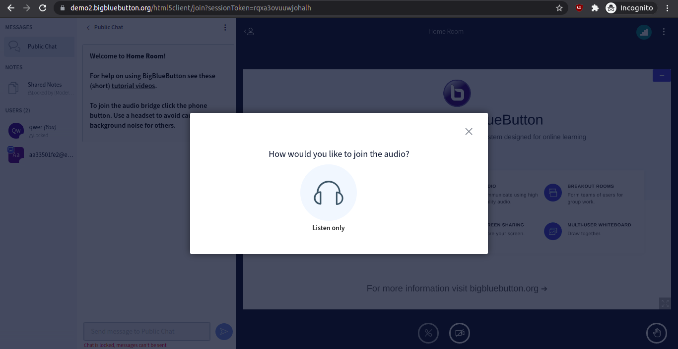Listen-only audio modal UX/UI issues · Issue #12558 · bigbluebutton/bigbluebutton · GitHub