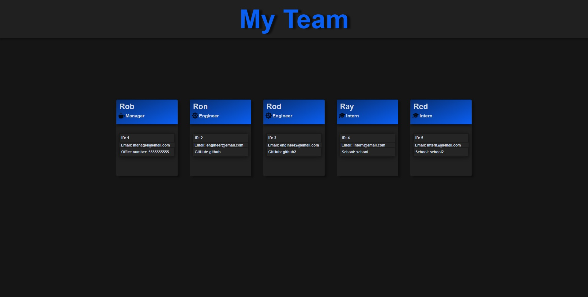 GitHub - NCooper00/Team-Profile-Generator: Program that allows a ...