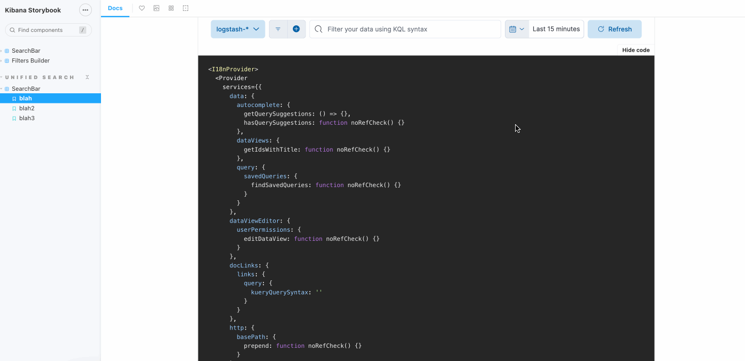 Unifiedsearch Storybook Improve Unified Search Storybook 