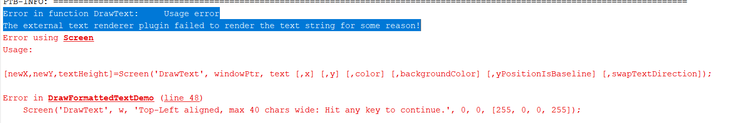 "The external text renderer plugin failed to render the text string for some reason!" · Issue ...