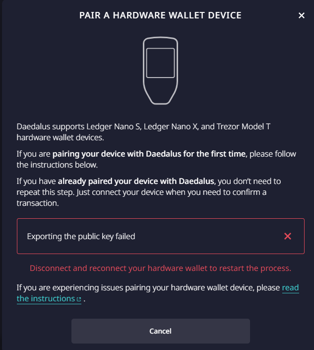 Cannot pair Trezor Model T with Daedalus after upgrading the firmware version to 2.4.3 · Issue ...
