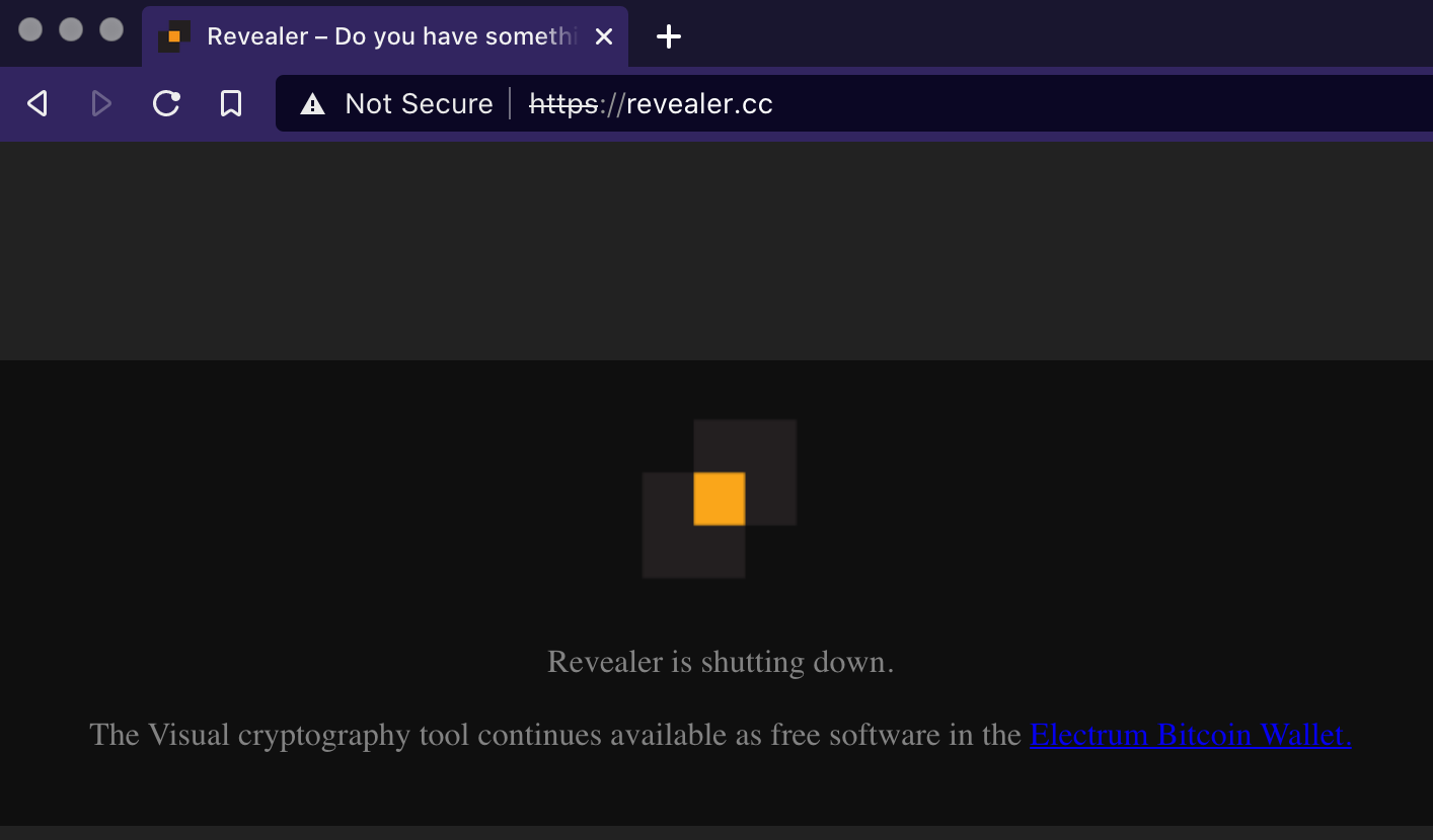 Revealer plugin links to insecure (abandoned?) site · Issue #7358 · spesmilo/electrum · GitHub