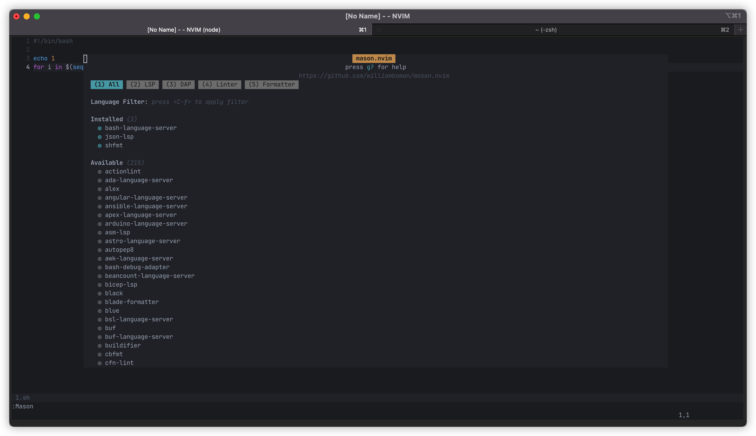 LSP: format request failed for shell script · Issue #3048 · LunarVim/LunarVim · GitHub