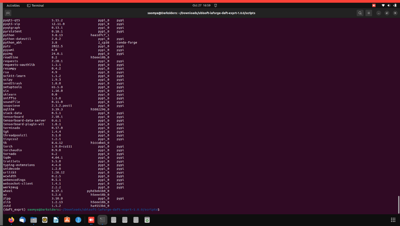 Error while running Pretrained model · Issue #12 · ubisoft/ubisoft-laforge-daft-exprt · GitHub