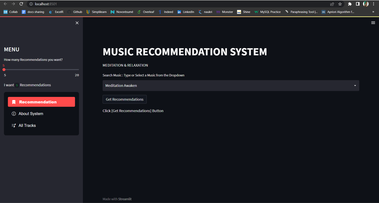 GitHub - 007kakashi/Music-Recommendation-System
