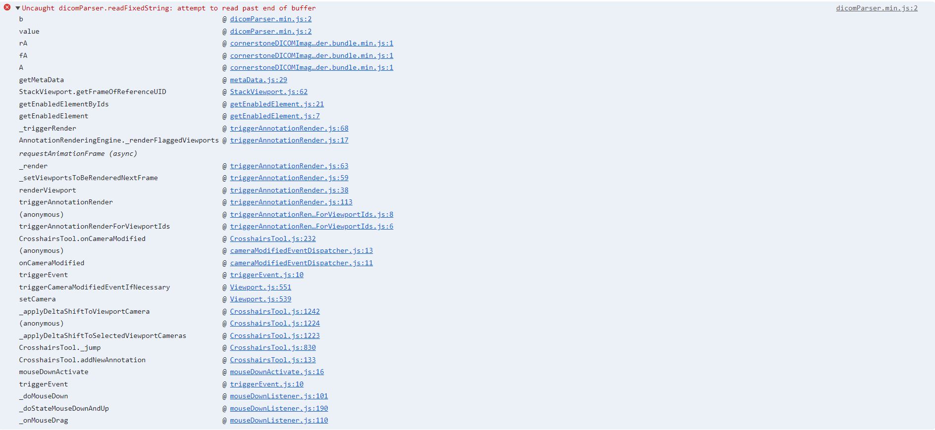 [Bug] parameter 'position' cannot be greater than or equal to 'byteArray' length attempt to read ...