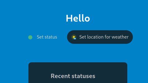 Dashboard: Background of "Set status" button missing · Issue #33647 · nextcloud/server · GitHub