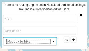 Adding a routing API key still displays the message "There is no ...